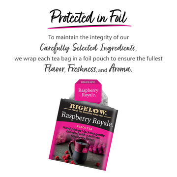 Raspberry Royale Tea - Case of 6 boxes- total of 120 teabags – Bigelow Tea