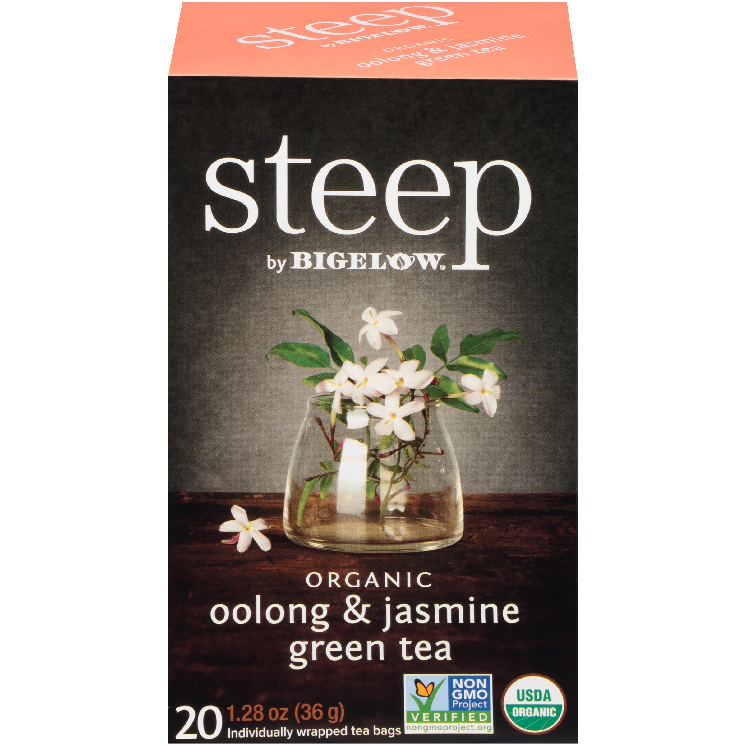 oolong & jasmine green tea - case of 6 boxes- total of 120 teabags ...