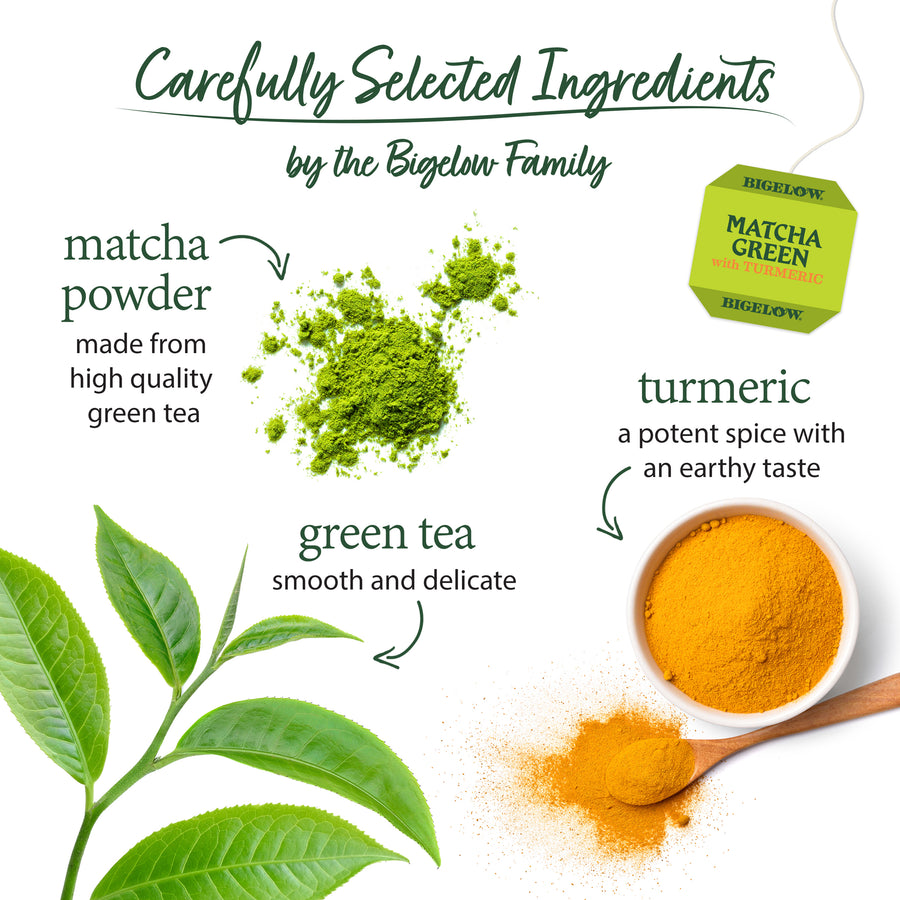 Matcha Green Tea with Turmeric - Case of 6 boxes - total of 108 teabags ...